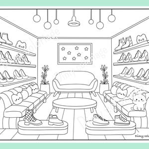 Printable Kawaii Coloring Pages for Adults and Teenagers, Cozy Coloring ...