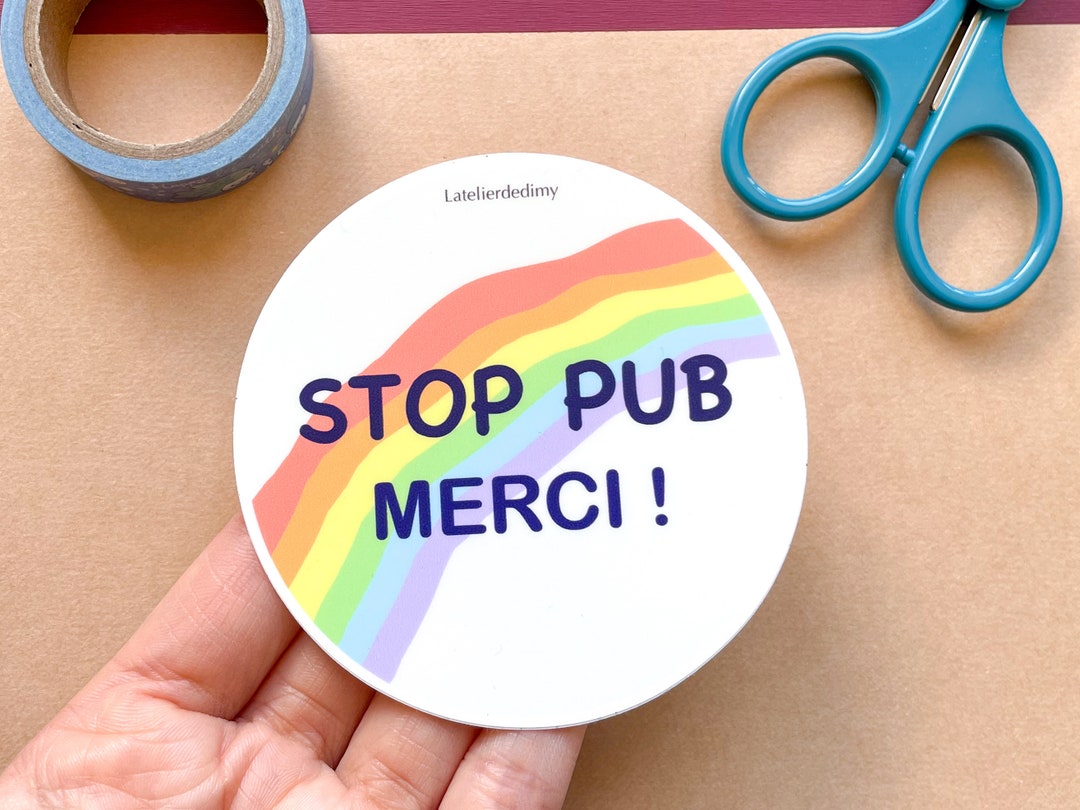 Cute STOP PUB Sticker for Mailboxes, Stop Advertising Sticker, No ...