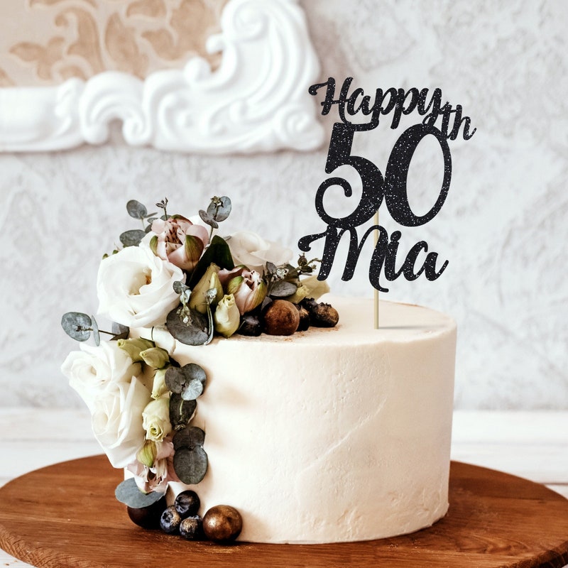 50th Birthday Cake Topper - Etsy