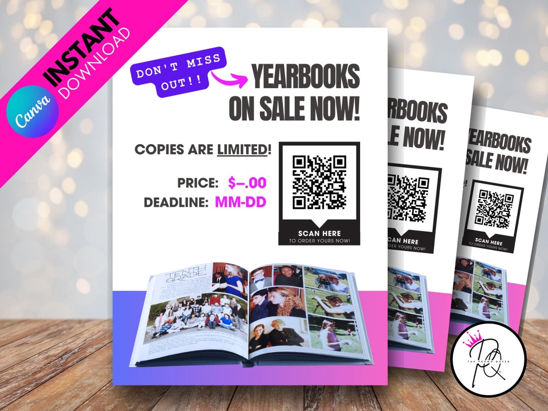 Yearbook Sales Poster (flyer, Digital Template, Canva Template) - Etsy