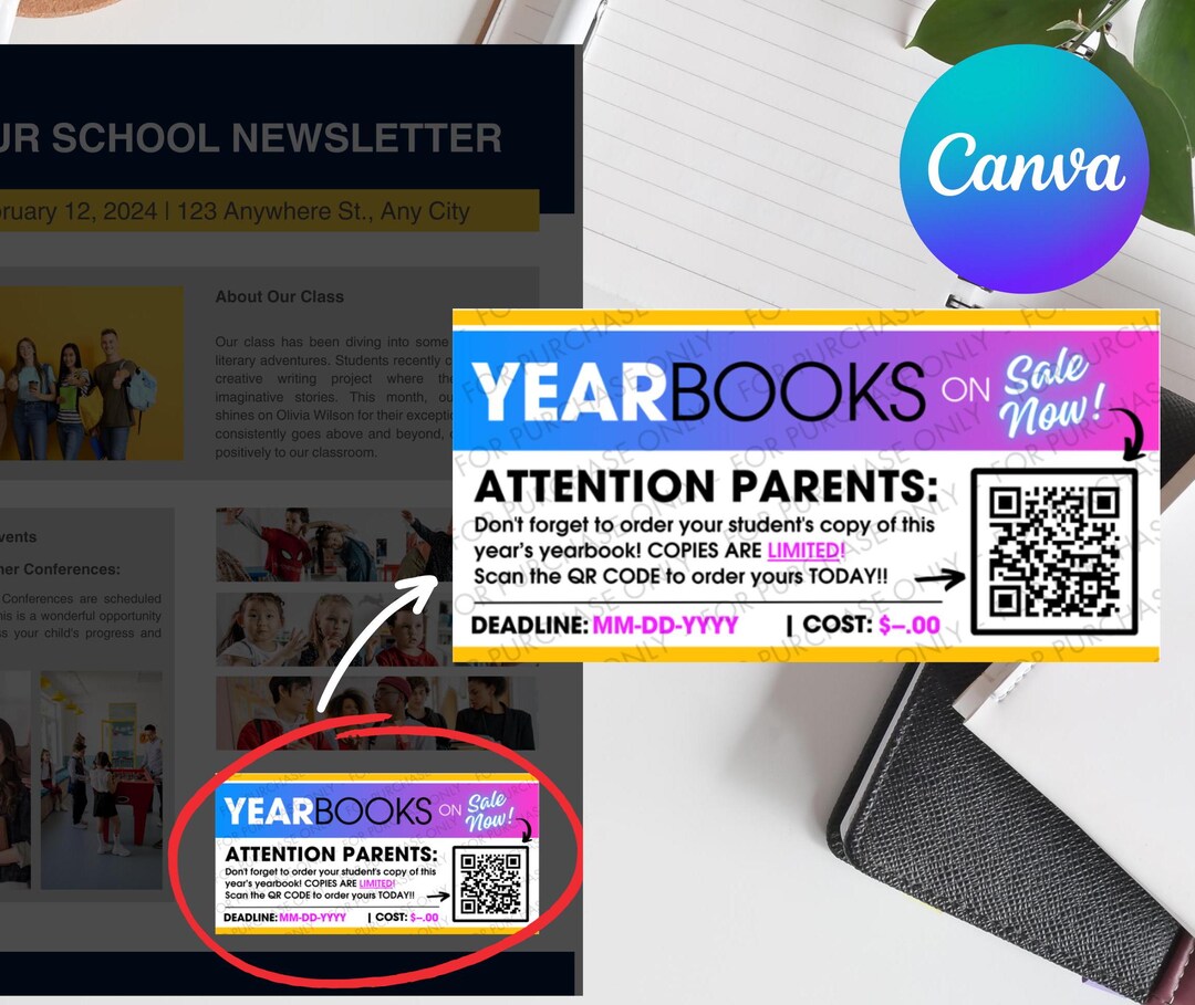 Yearbook Sales - School Newsletter Insert (image) - Etsy