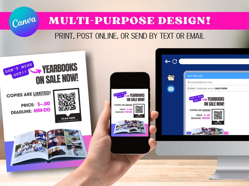 12 YEARBOOK FLYERS/POSTERS promotion, Ads, Sales, Advertisements - Etsy