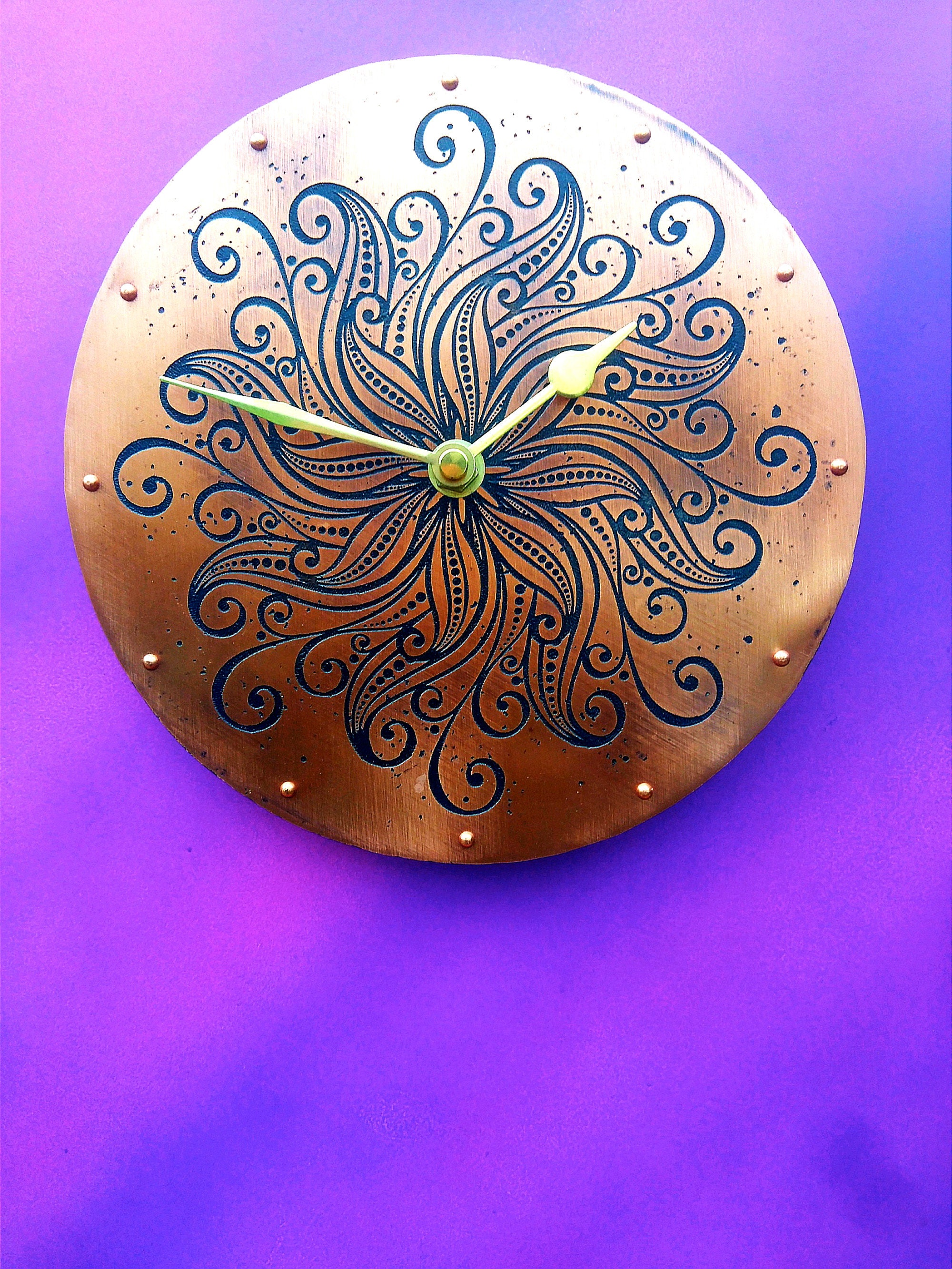 Mandala Art Clock 200mm/8 Mandala Wall Clock Mandala | Etsy