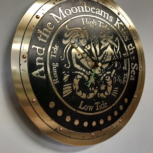 Tide and Time Clock, With Mermaids, Acid-etched From Solid Brass Really ...
