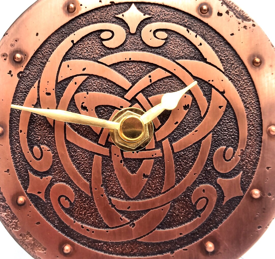 Viking Desk Clock, Celtic Clock, Shelf Clock, Mantle Clock, Desk Clock ...