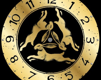 Hare Clock Arts and Craftsbrassdesk Mantlesilent - Etsy