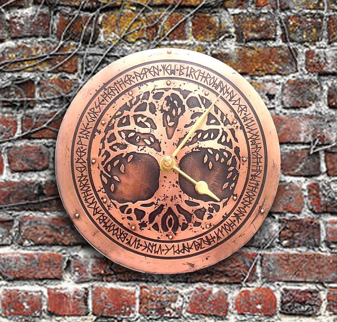 Outdoor Patio Copper 30cm/12" Wall Clock With Tree of Life and Celtic ...