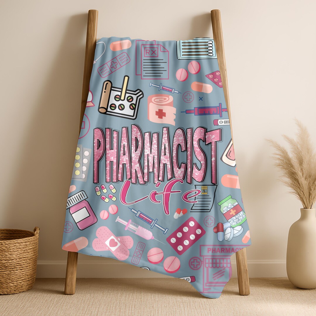 Pharmacist Velveteen Plush Blanket, Throw for Pharmacy Students, Cozy ...