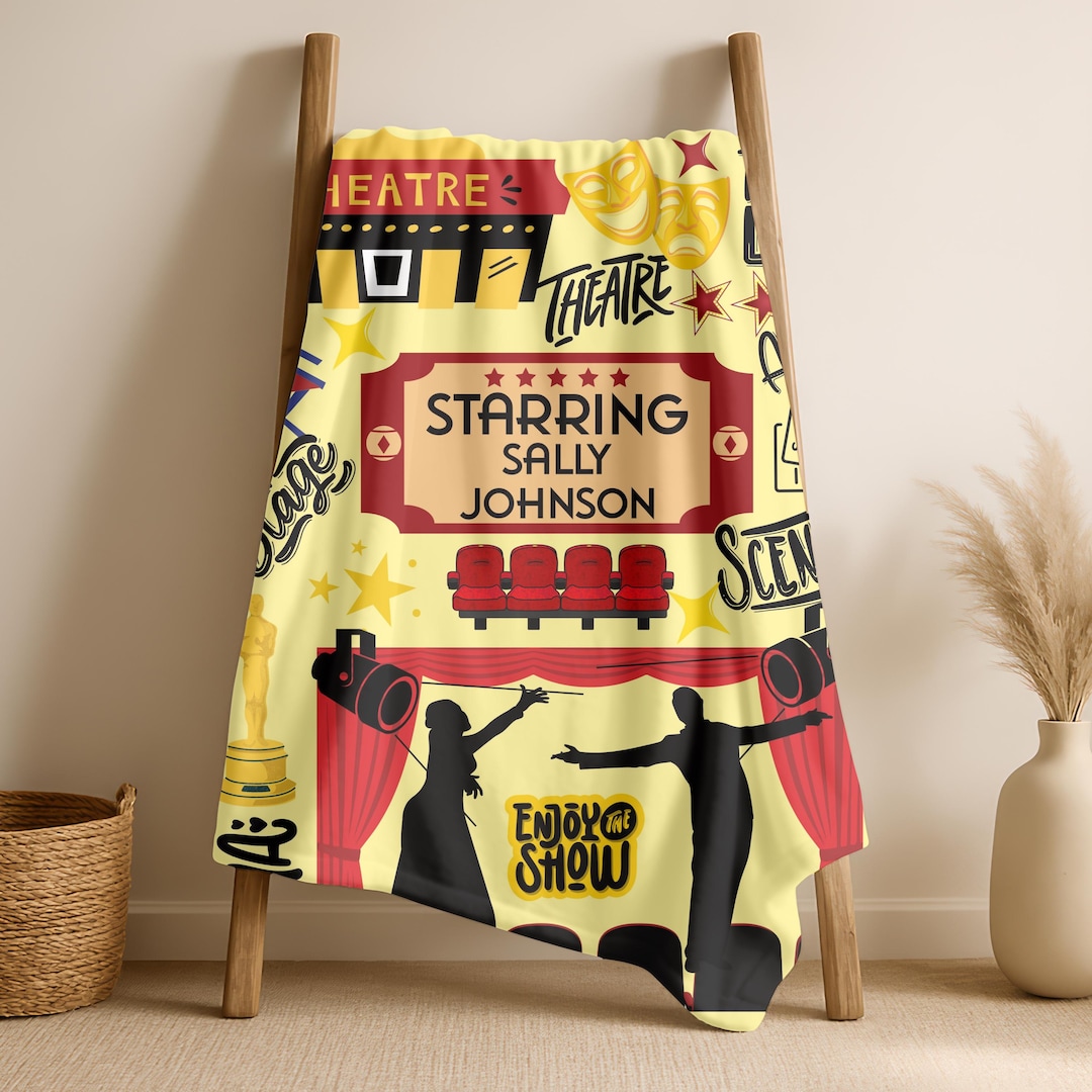 Personalized Theatre Velveteen Throw Blanket: Gift for Drama Lovers - Etsy