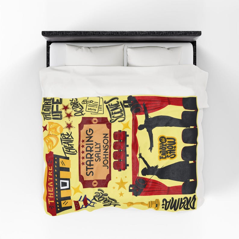 Personalized Theatre Velveteen Throw Blanket: Gift for Drama Lovers - Etsy