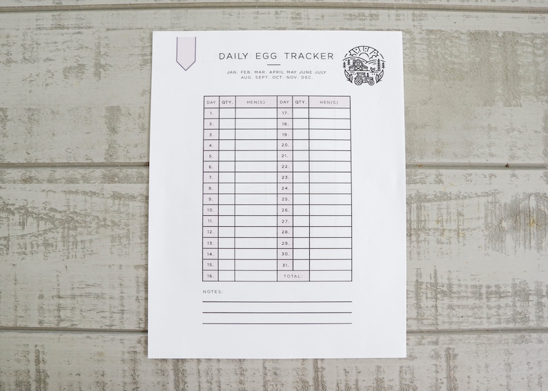 Printable Egg Tracker Bundle, Egg Sales Tracker, Flock Egg Tracker ...