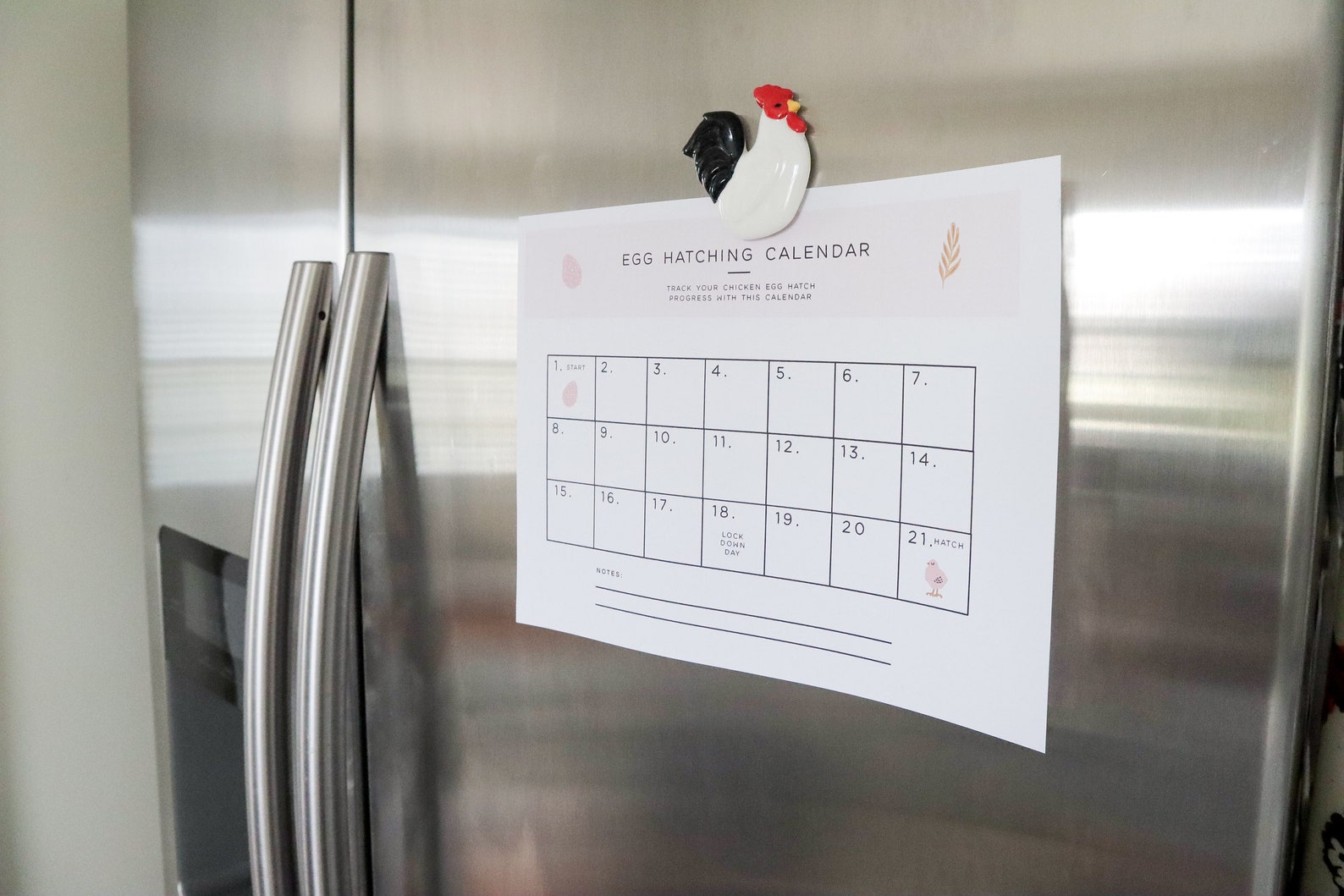 Printable Egg Hatching Checklist Kit With Calendar, Egg Calendar ...