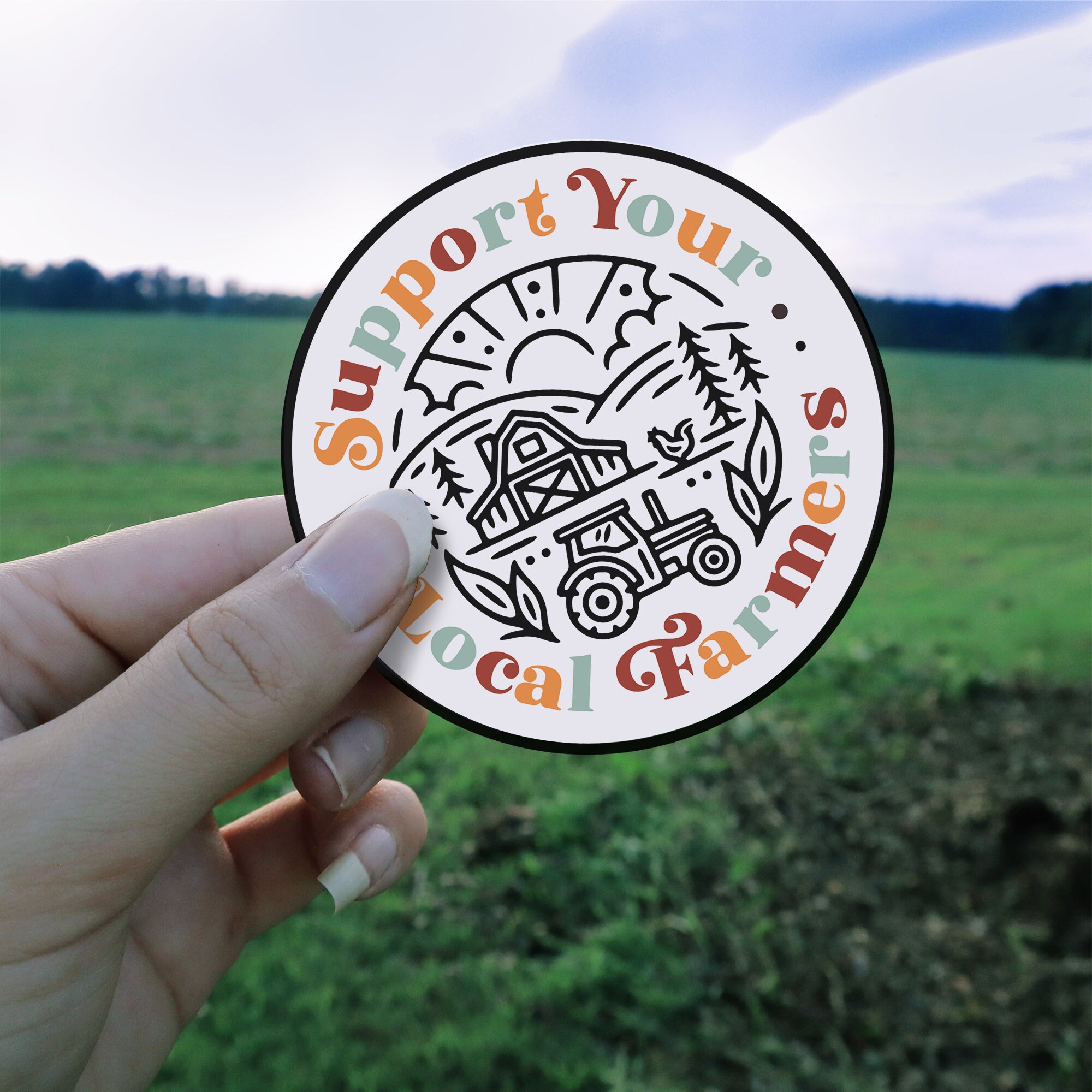 Support Your Local Farmers Sticker, Farm Sticker, Country Sticker, Farm ...