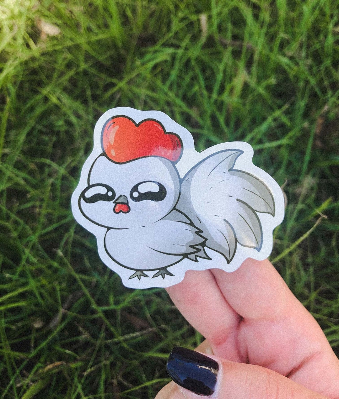 Cute Rooster Sticker, Chicken Sticker, Cute Farm Animal Sticker ...