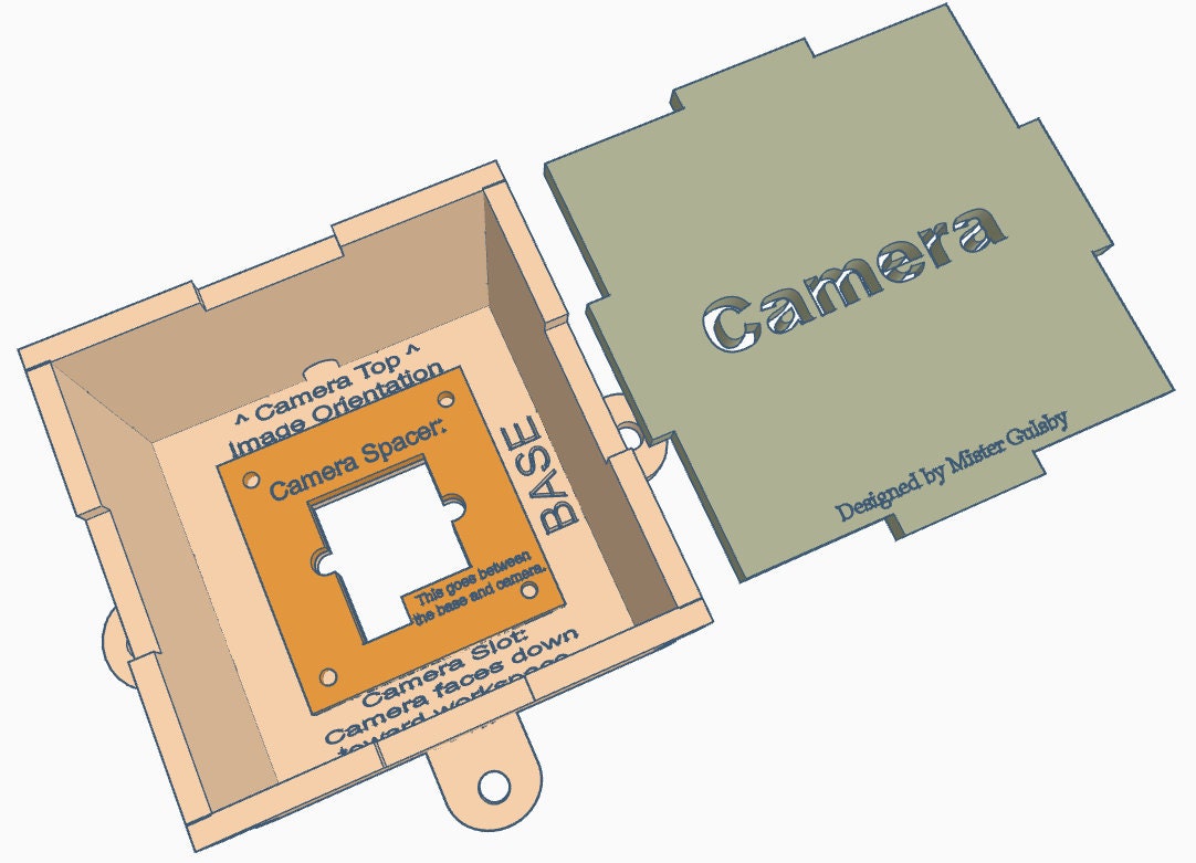 Lightburn Camera Mounting Box for Laser Engraver for Fisheye or Other ...