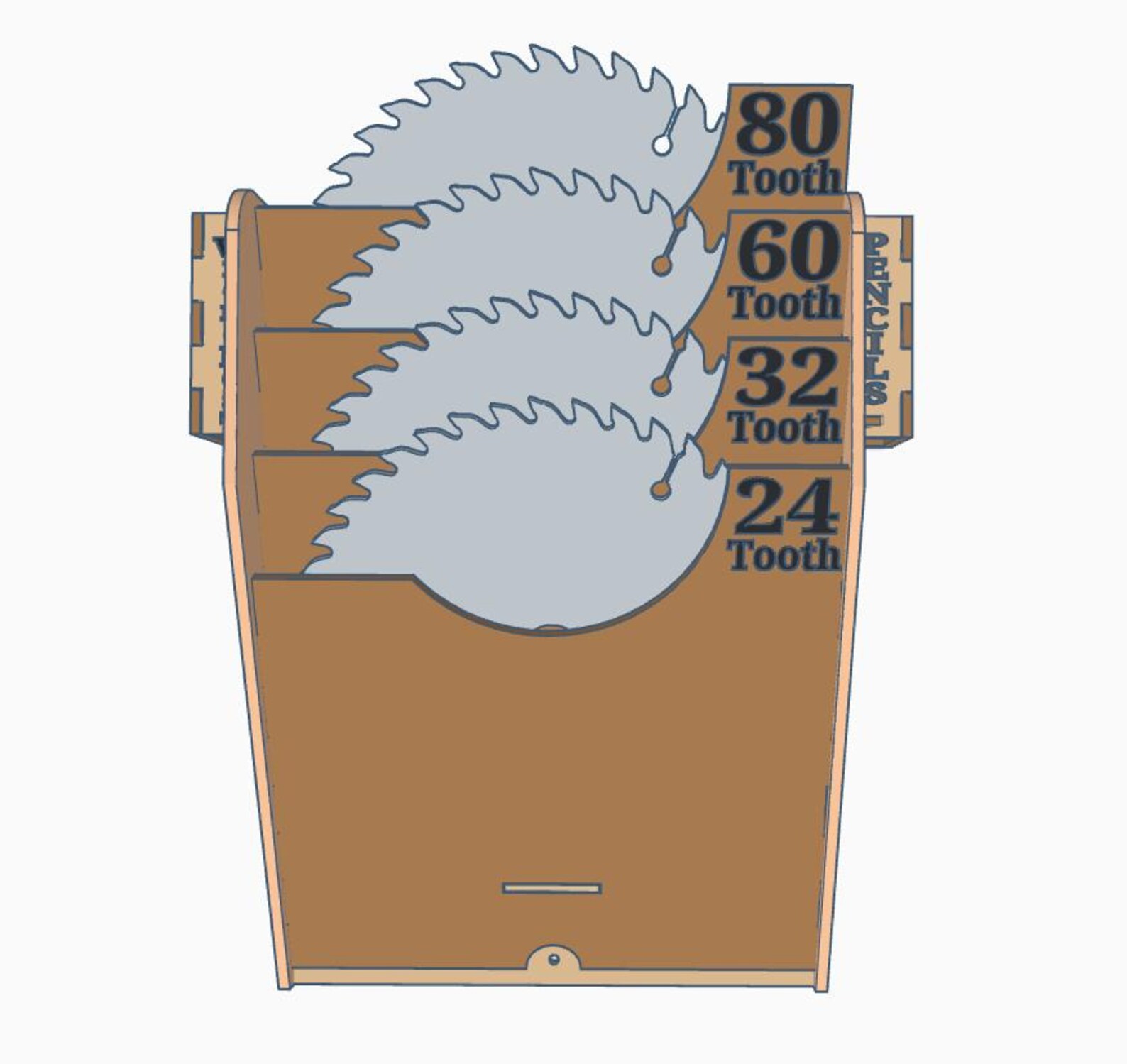 10 Inch Saw Blade Storage Organizer Wall Mount, Laser Cut File SVG ...