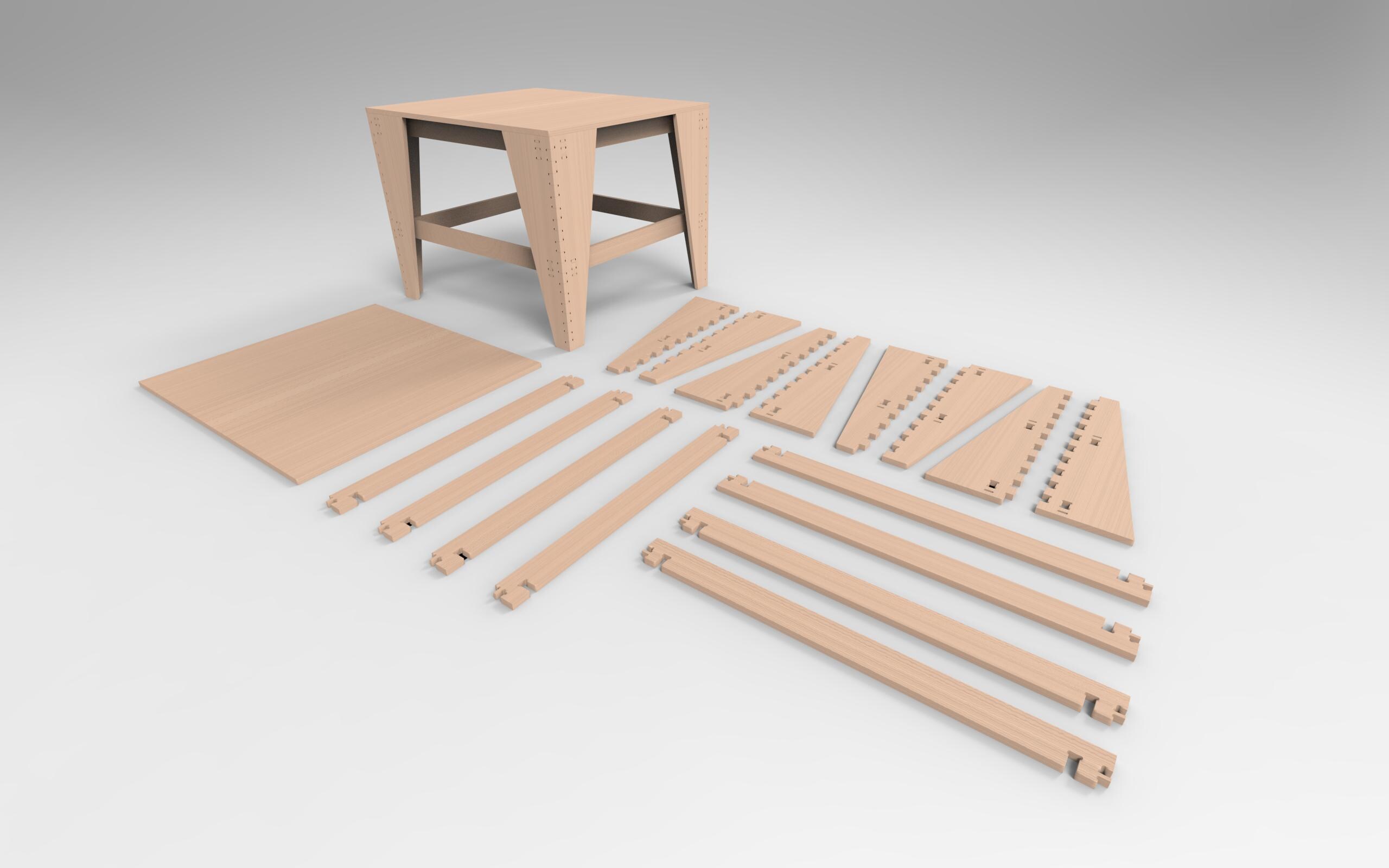 Plywood Table - CNC Router Files - Etsy