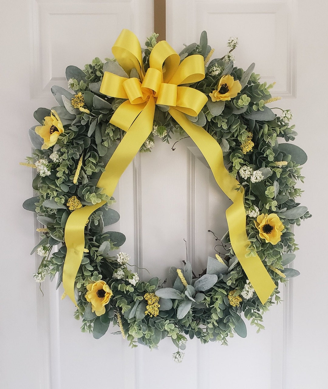 American Military Deployment Wreath,yellow Ribbon Military Wreath ...