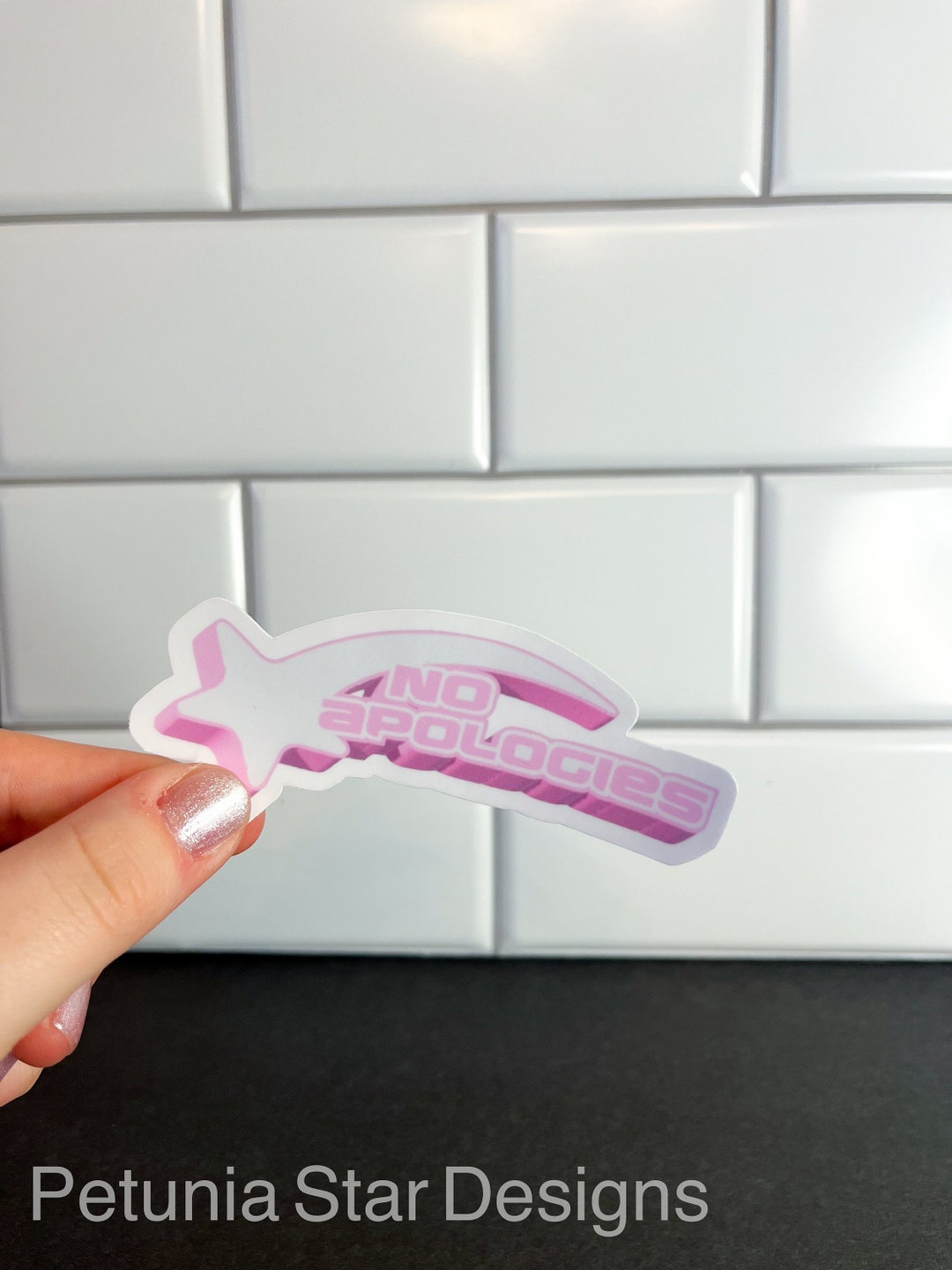 Y2K Style Sticker no Apologies Inspirational - Etsy