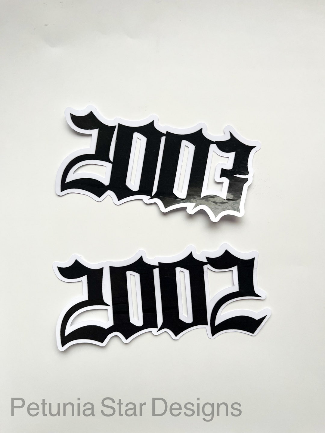 Custom Sticker Birthyear Special Year Tattoo Style Old - Etsy