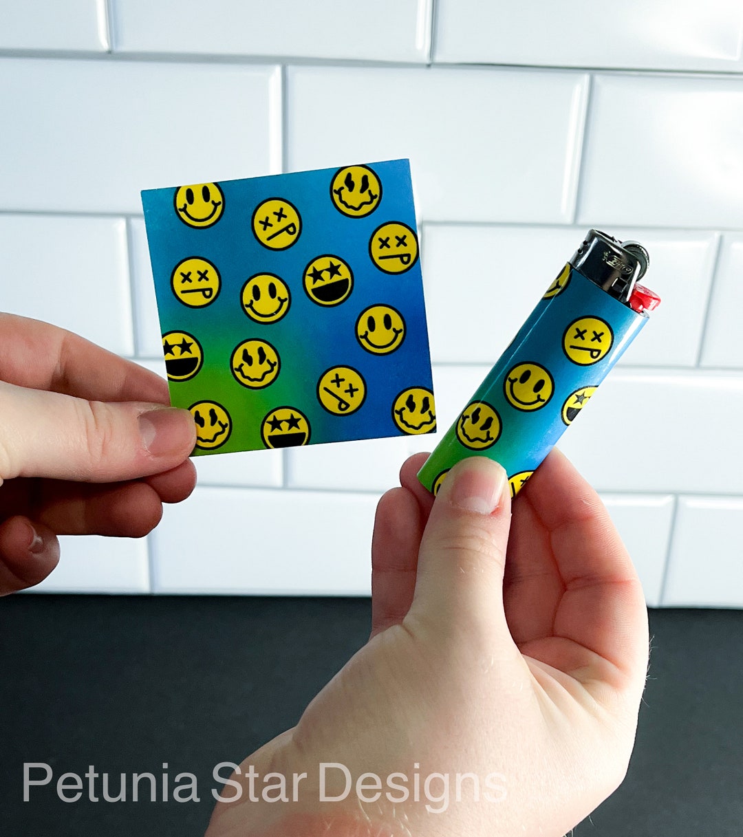 Smiley Face Lighter Skin. Lighter Sticker. Lighter Wrap. Cute - Etsy
