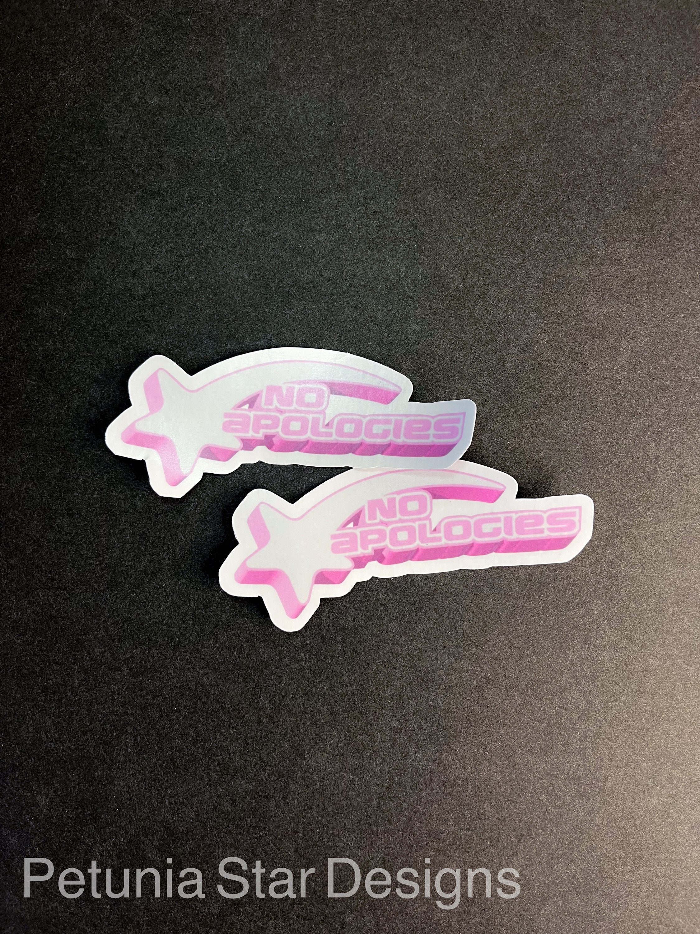 Y2K Style Sticker no Apologies Inspirational - Etsy