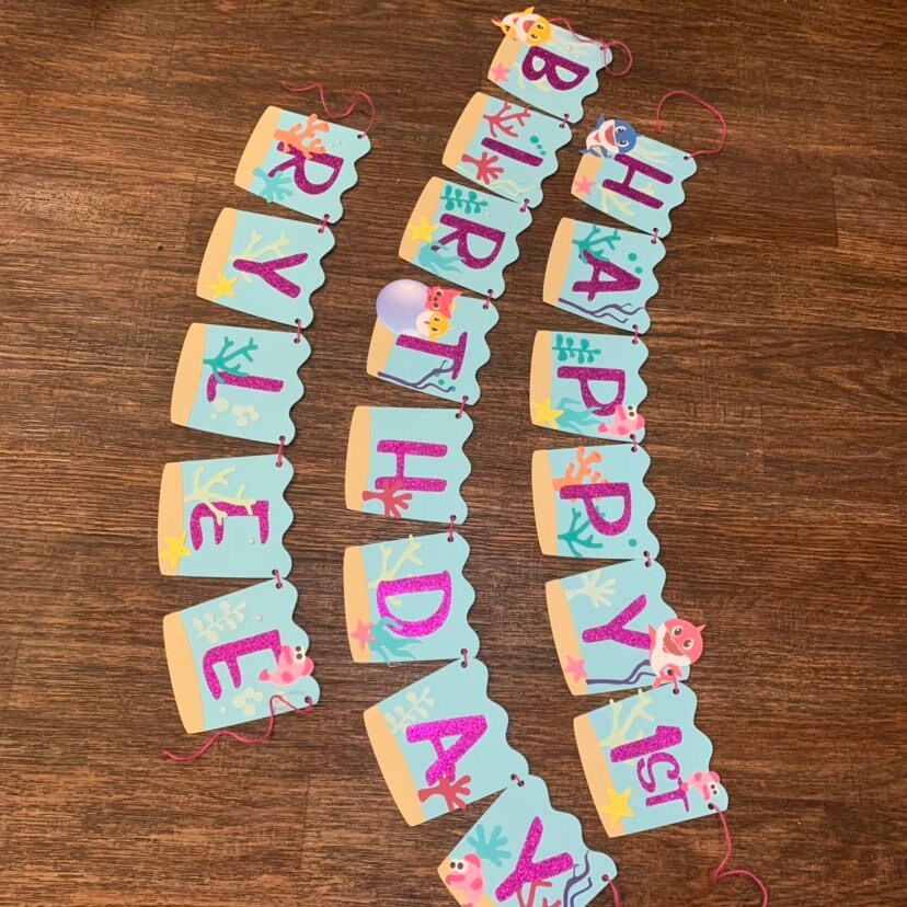 Baby Shark Birthday Banner - Etsy