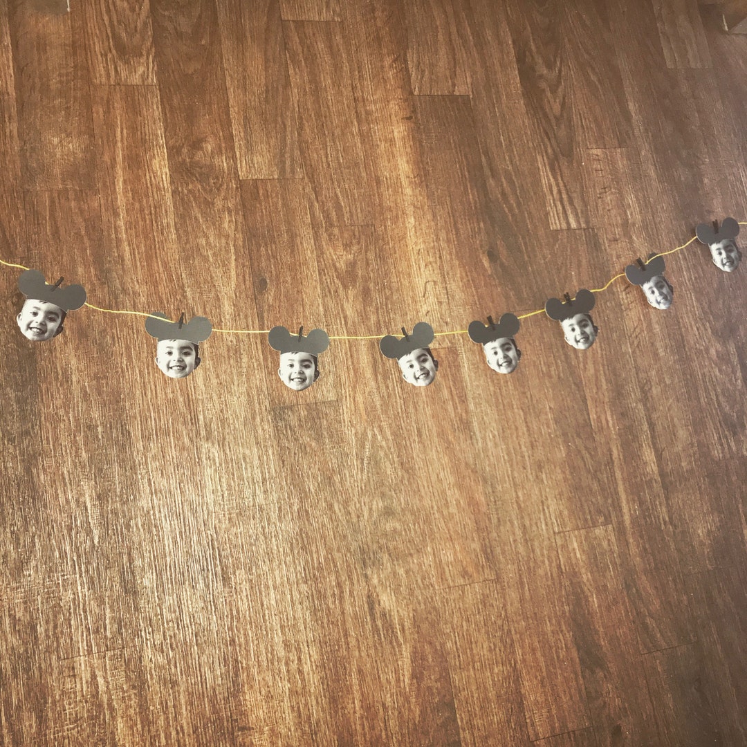 Personalized Mickey Mouse Garland, Picture Garland , Mickey Banner. - Etsy
