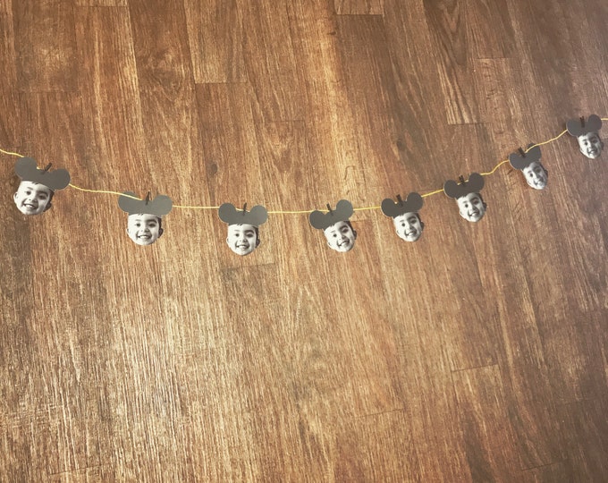 Personalized Mickey Mouse Garland, Picture Garland , Mickey Banner. - Etsy