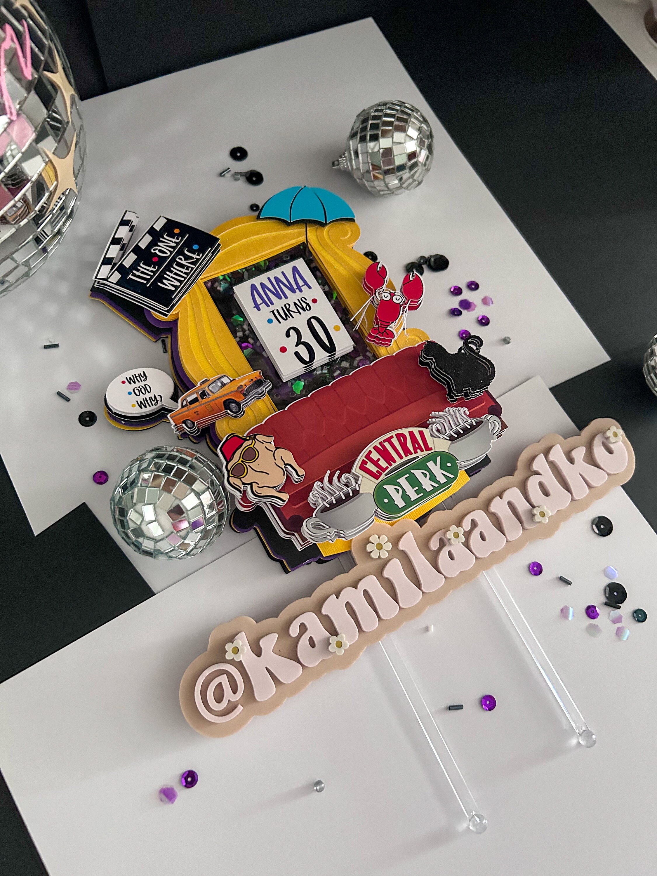 Friends Shaker Cake Topper /topper /cake Topper - Etsy