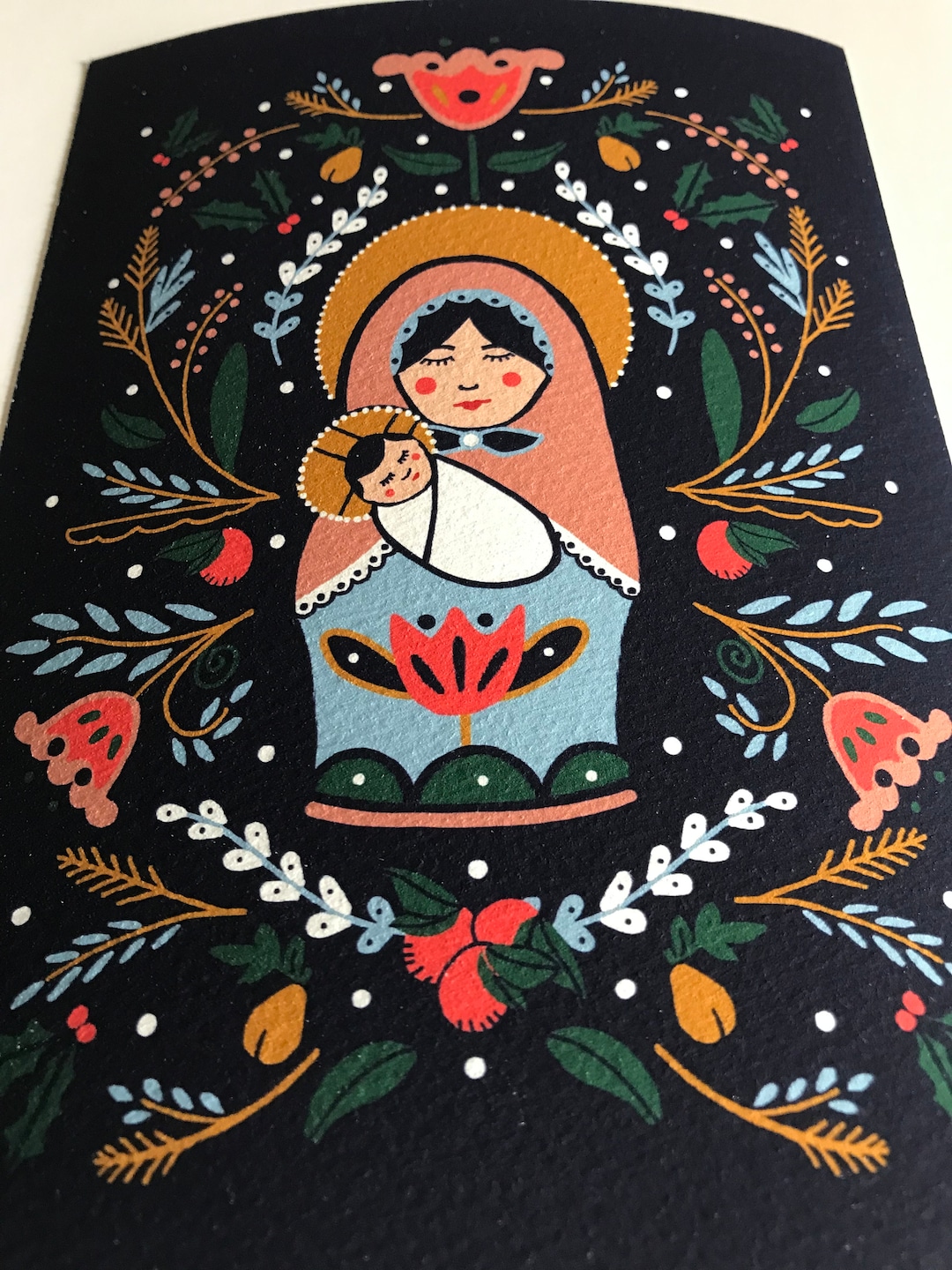 Matryoshka Nativity Print- 5x7 In - Etsy