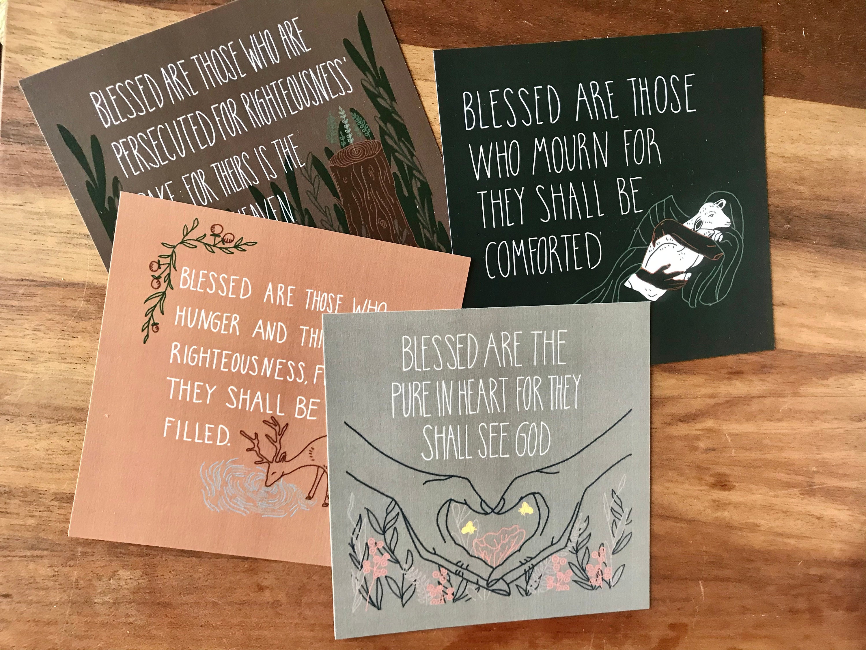 Beatitudes Art Cards - Etsy