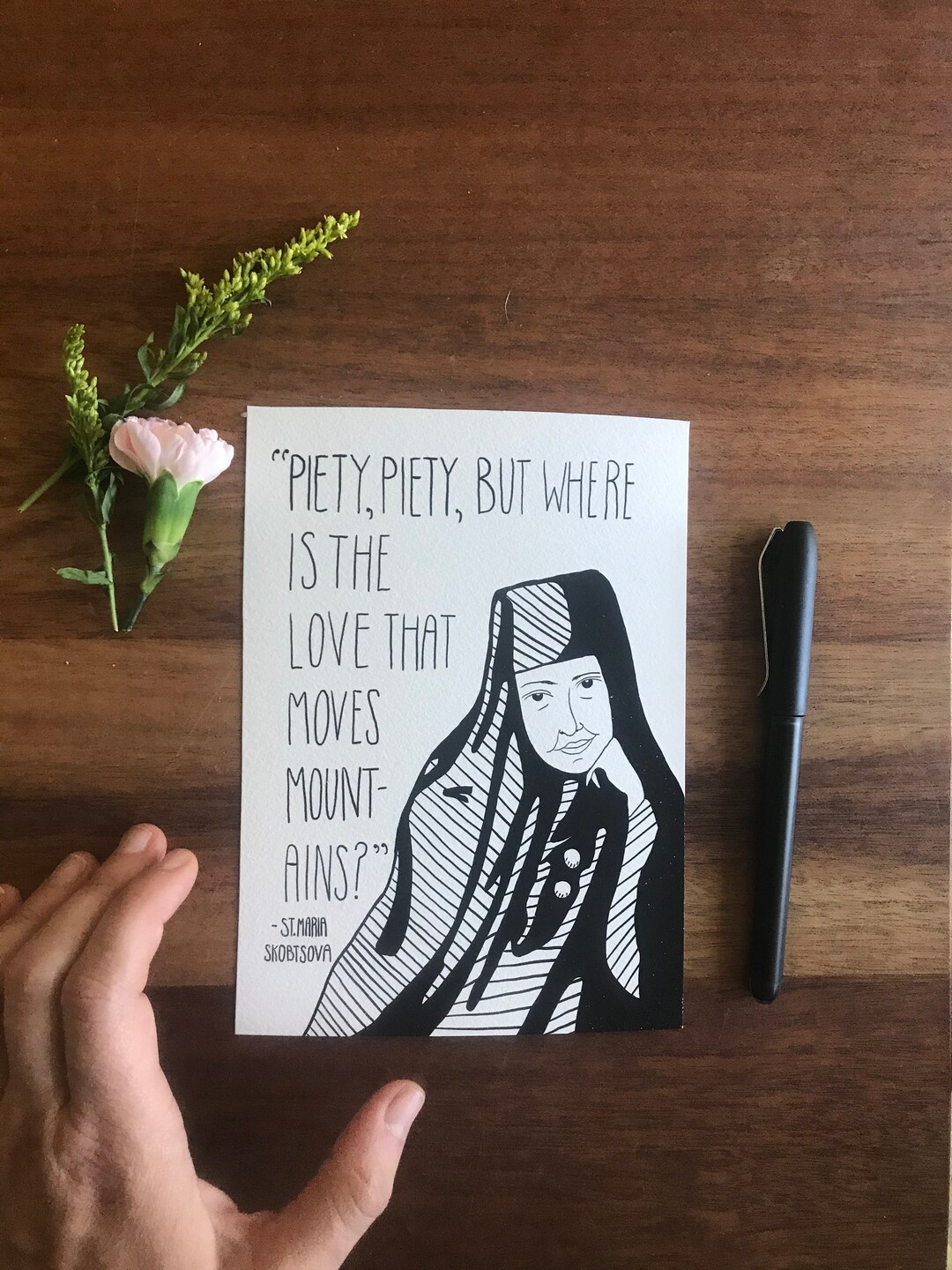 St. Maria of Paris Fine Art Print and Quote - 5x7 In - Etsy