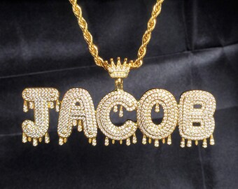 Iced Out Name Necklace - Etsy