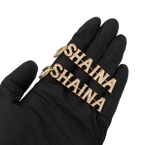 CUSTOM Word Earring Personalized Nameplate Earrings for - Etsy