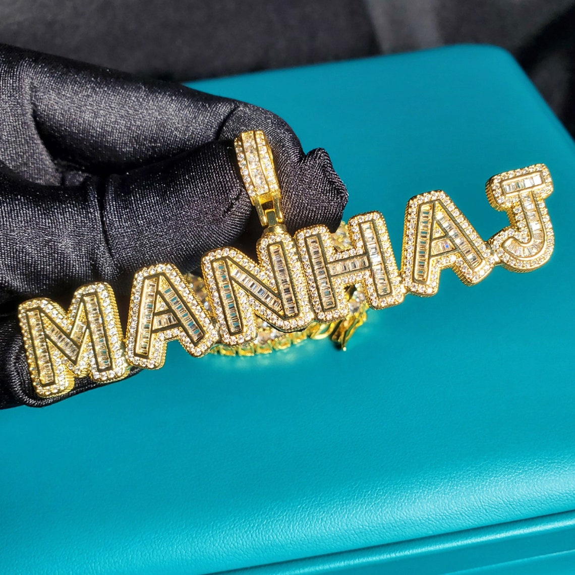 Customized Icy Name Pendant With Tennis Chain Personalized - Etsy