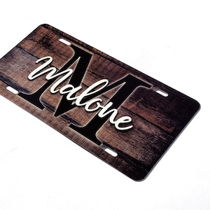 Personalized License Plate Family Name Farmhouse Rustic | Etsy