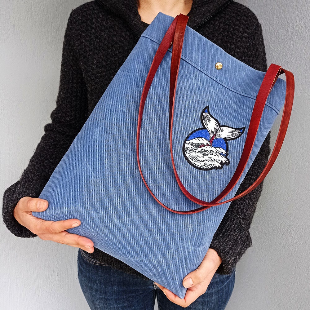 Dodo's Waxed Canvas Tote Bag Giraffe Laptop Bag - Etsy