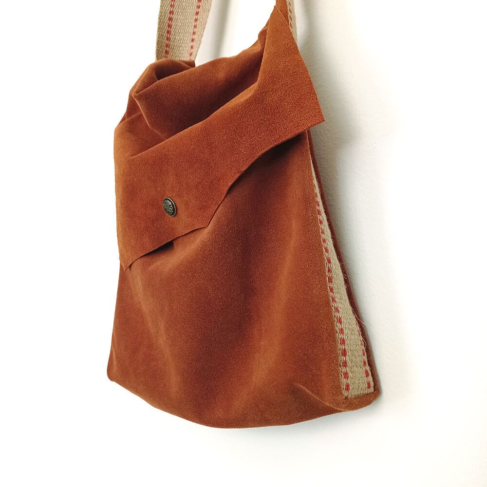 Dodo's Suede Bag. Crossbody Bag. Saddlebag. Shoulder Bag. | Etsy