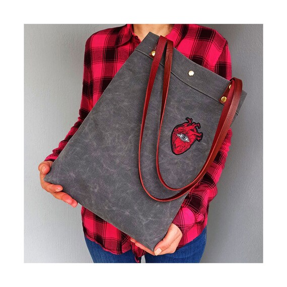 Dodo's Waxed Canvas Tote Bag Giraffe Laptop Bag - Etsy