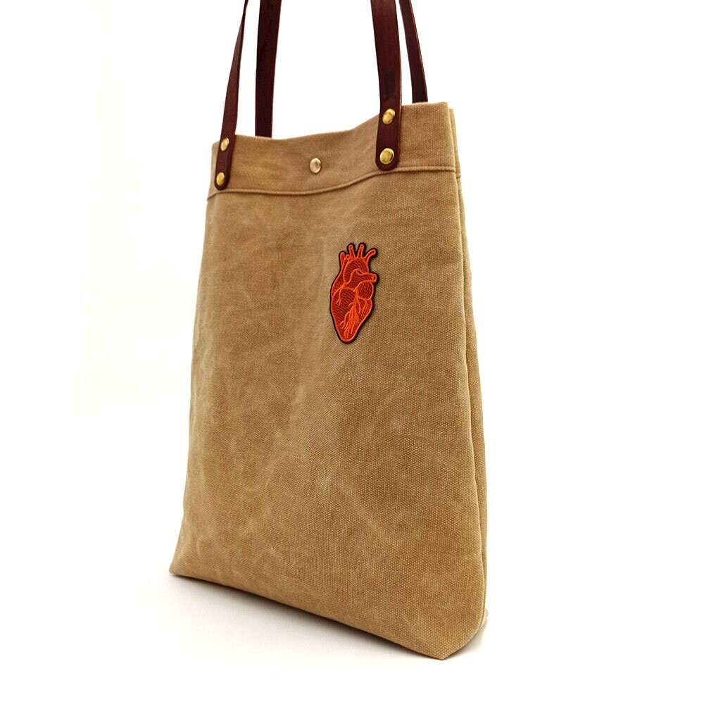 Dodo's Waxed Canvas Tote Bag Giraffe Laptop Bag - Etsy