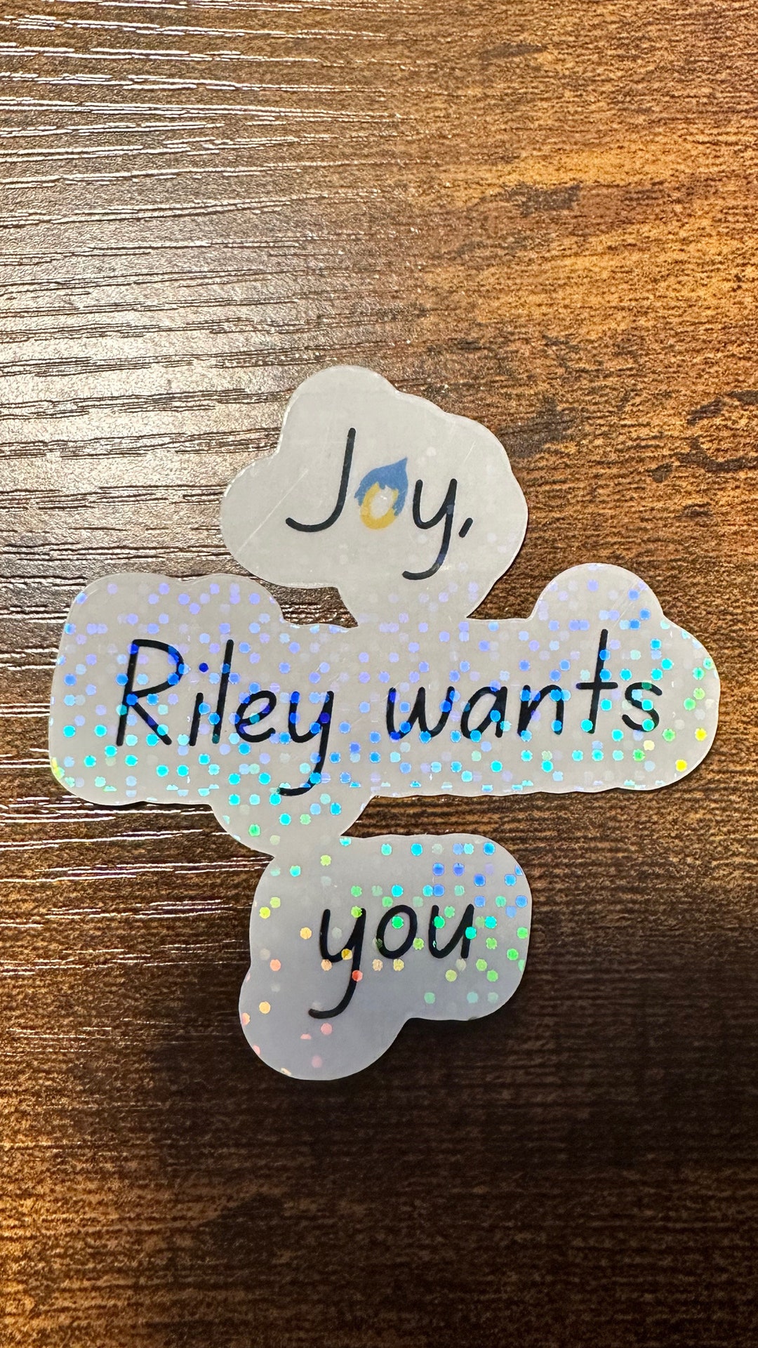 INSIDE OUT 2, Joy, Riley Wants You Sticker Waterproof, Holographic ...