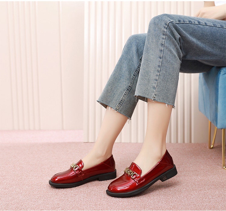 2021 New Handmade Genuine leather loafer Shoeswomen's | Etsy