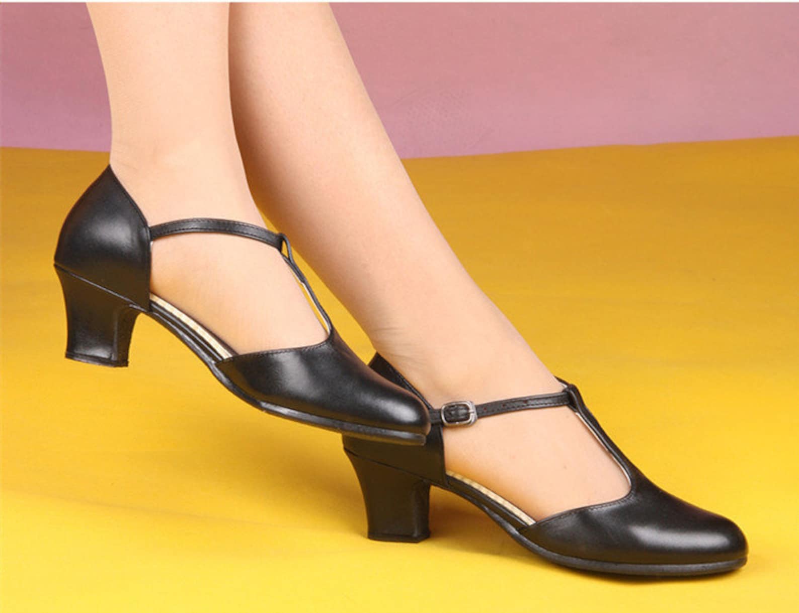 Customizable Handmade Women T-strap Heel Shoes,female Oxford Heeled ...