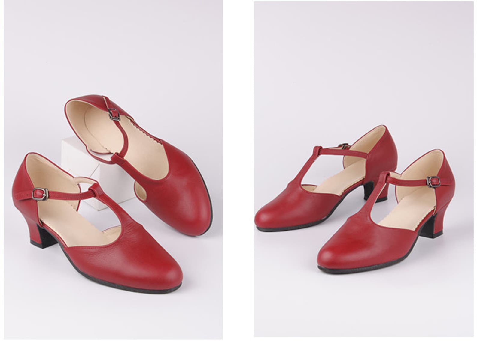 Customizable Handmade Women T-strap Heel Shoes,female Oxford Heeled ...