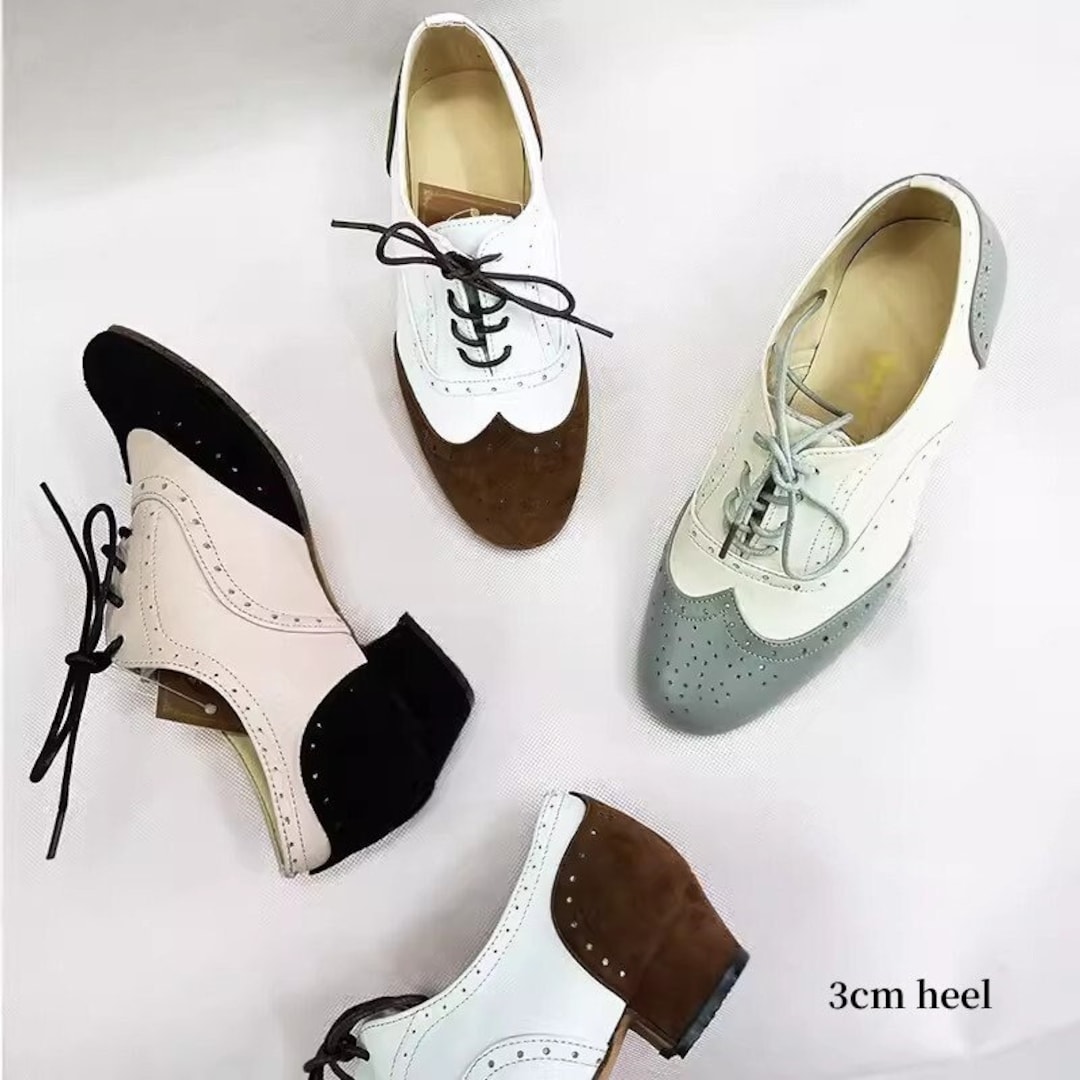 Customizable Handmade Vintage British Bullock Women's Shoes Low Heel ...