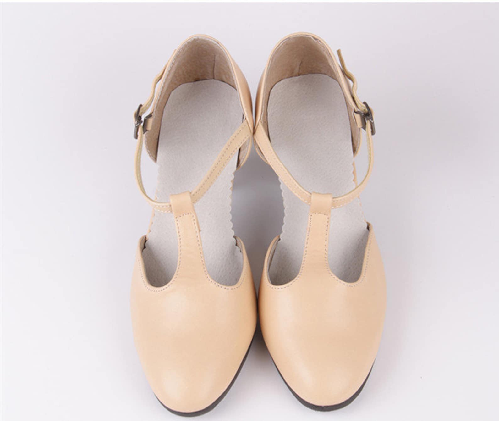 Customizable Handmade Women T-strap Heel Shoes,female Oxford Heeled ...