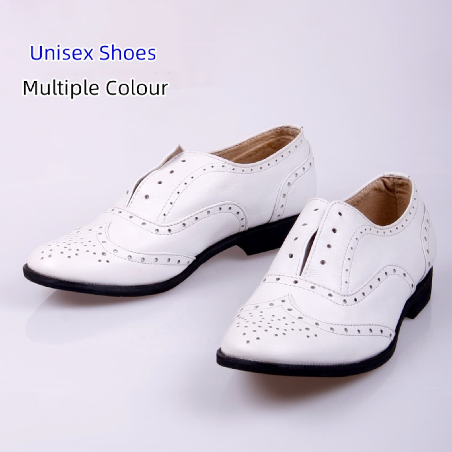 Customizable Unisex Engraved Brogue Shoes,men's Bullock Shoes, Women's ...