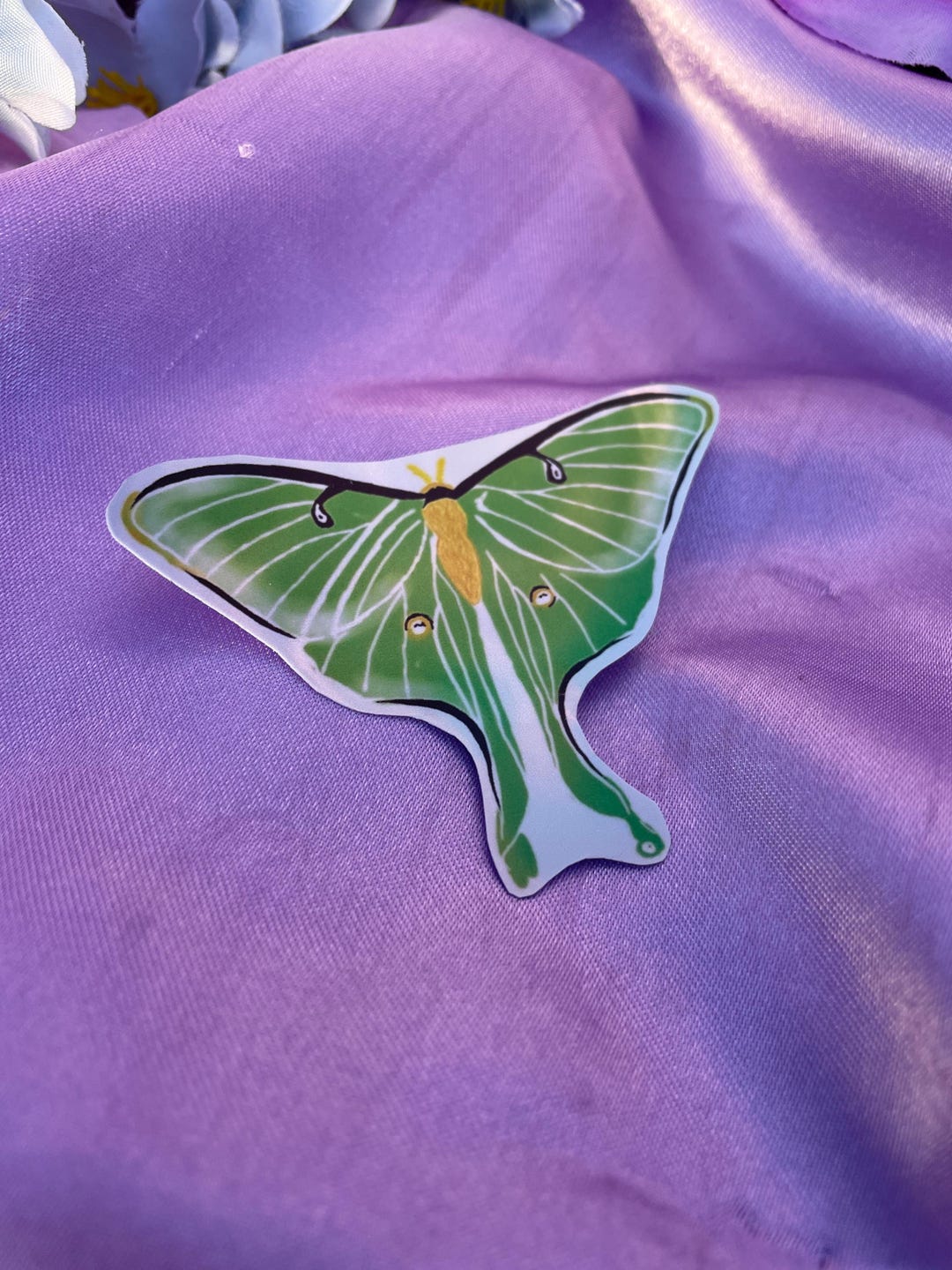 Luna Moth, Holographic Sticker - Etsy