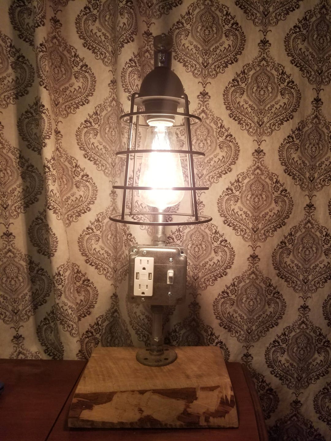 Industrial Pipe Table Lamp - Etsy